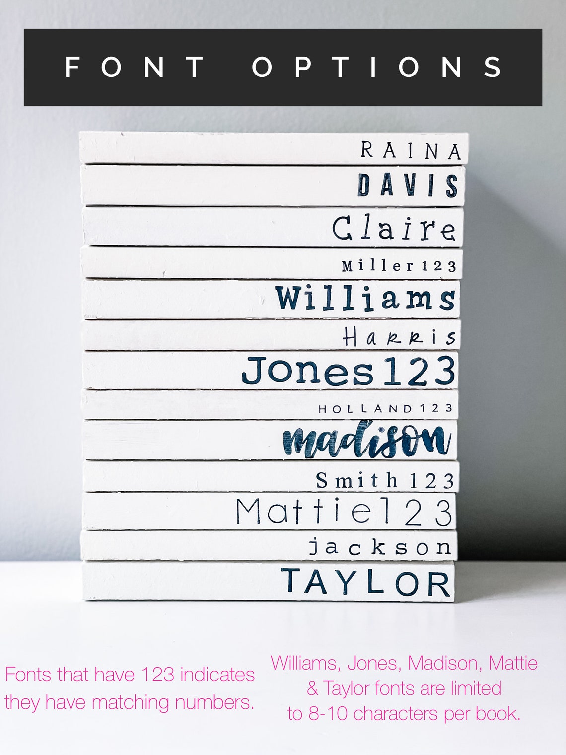 Personalized Name Decor // Vintage Custom Book Decor // - Etsy