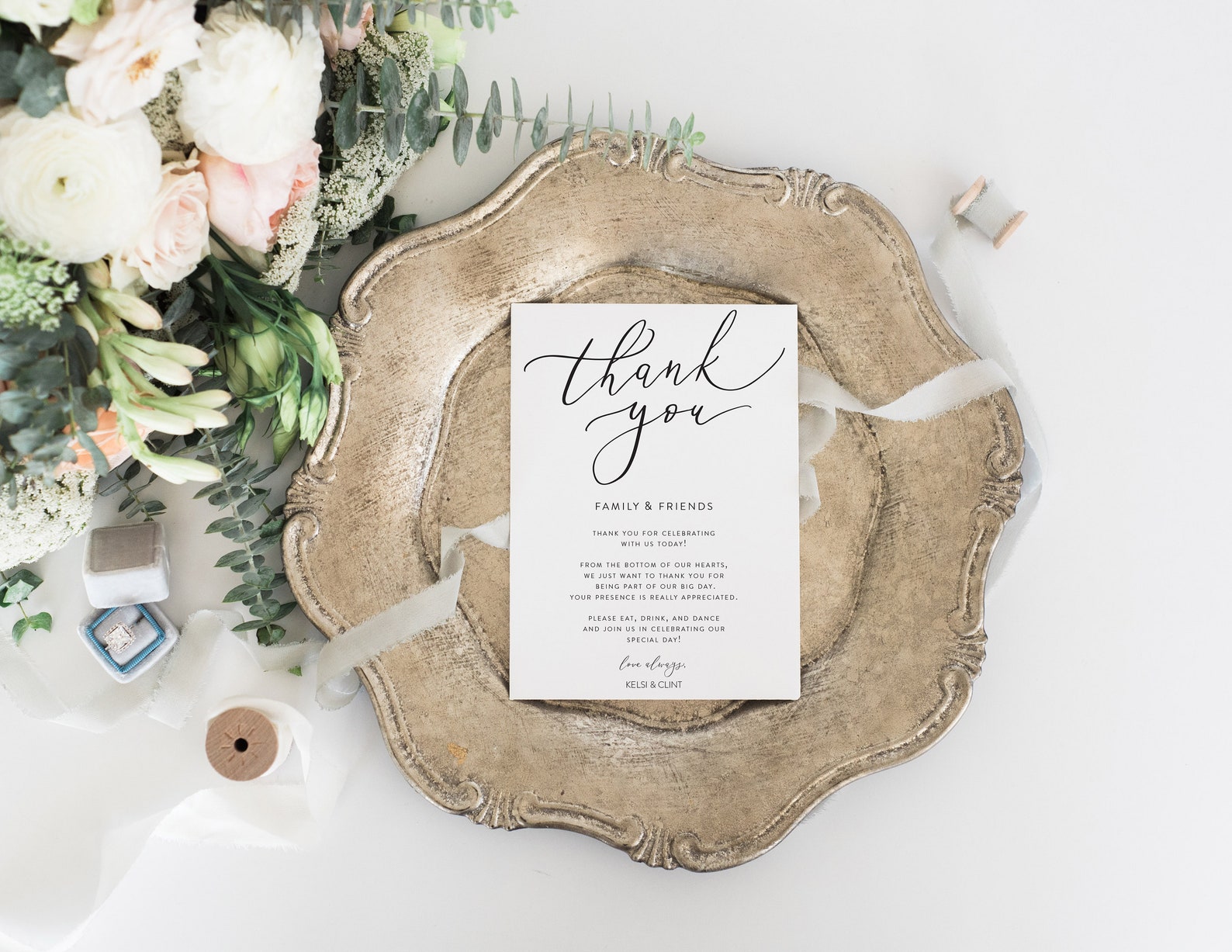 Wedding Thank You Note Template Wedding Table Thank You - Etsy
