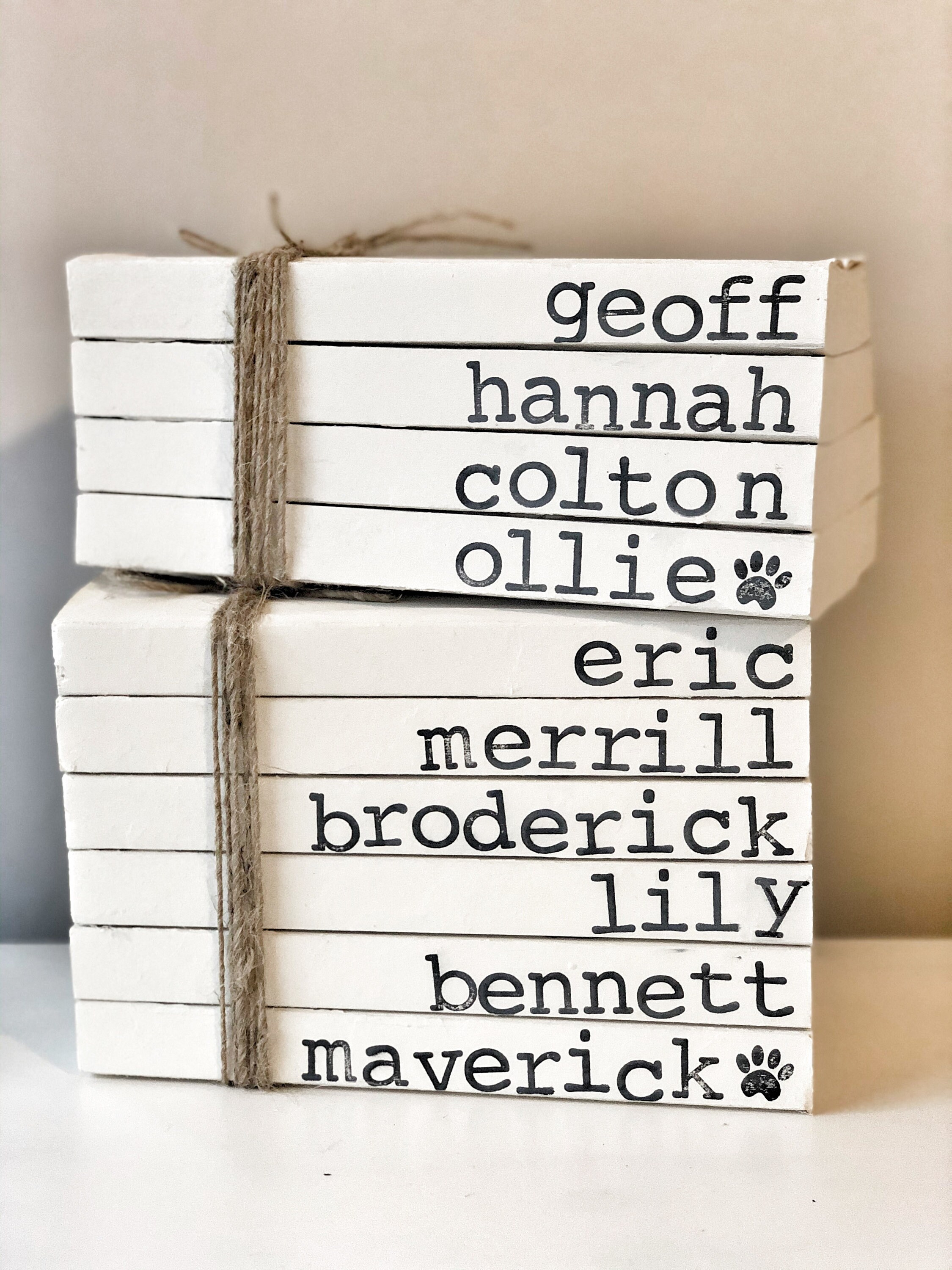Personalized Name Decor // Vintage Custom Book Decor // - Etsy
