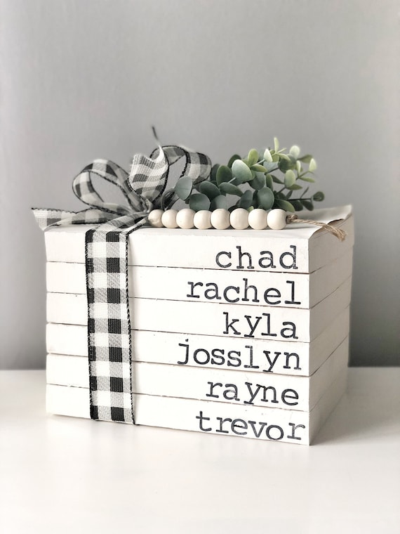 Personalized Name Decor // Vintage Custom Book Decor // - Etsy