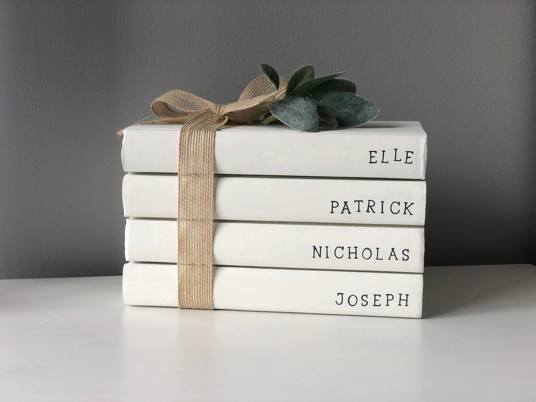 Personalized Name Decor // Vintage Custom Book Decor // Personalized ...