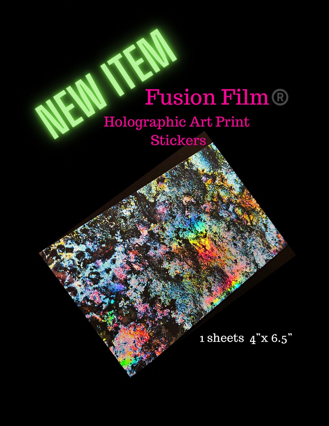 Holo Fusion Print, Adhesive Inlay, Holographic Stickers, for Gourd Art ...