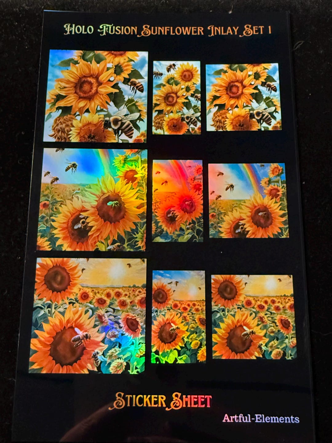 Holo Fusion Sticker, Adhesive Inlay, Holographic Stickers, for Gourd ...