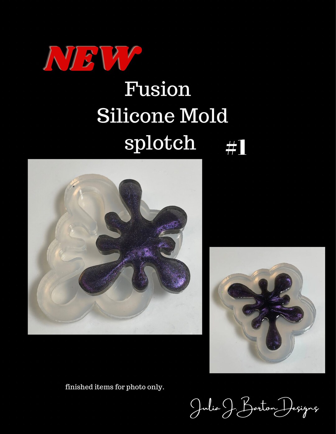 Paint Splotch, Style #1 Silicone Mold, Paint Splatter Mold, Molds for ...