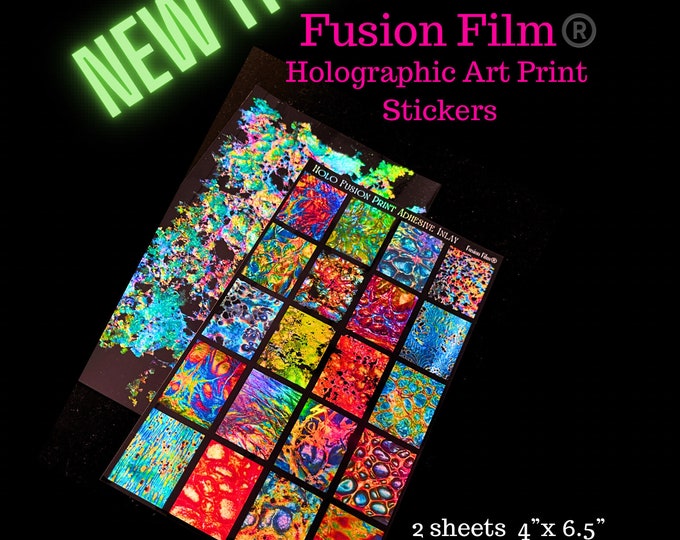 Holo Fusion Print , Adhesive Inlay Sticker, Holographic Stickers - Etsy