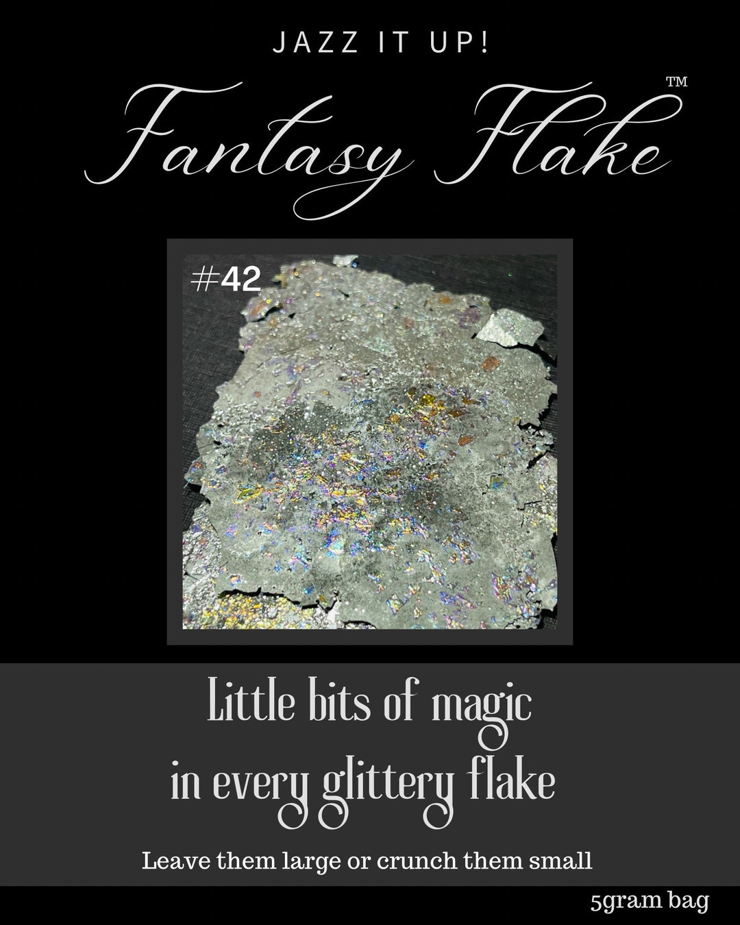 Fantasy Flake, Flake Glitter, Flake Inlay, Iridescent Flake, Designer ...