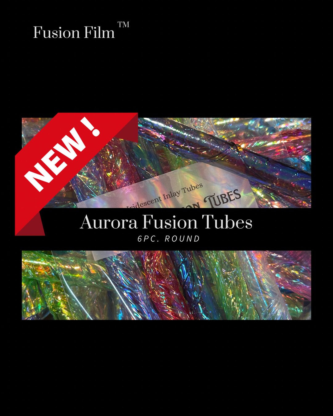 3D Aurora Fusion Tubes Round , Instant Inlay, Faux Dichroic, Aurora ...