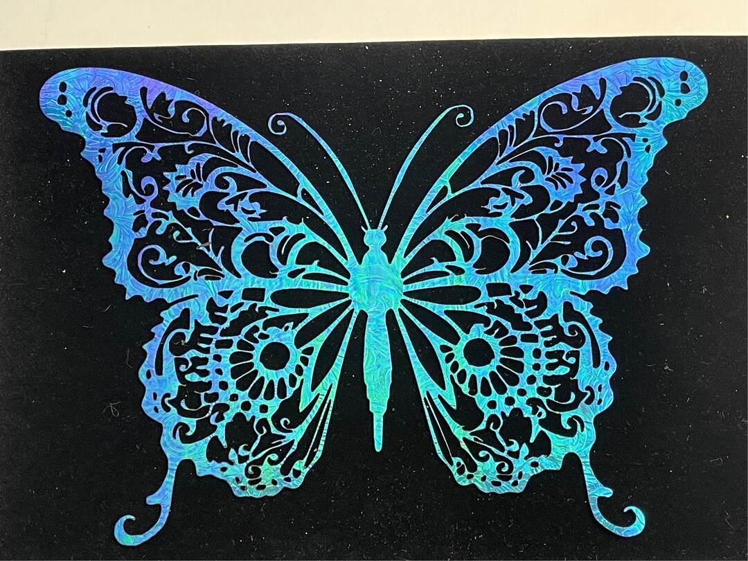 Fusion Film®, Large Butterfly Cutout , Iridescent Film, Faux Dichroic ...
