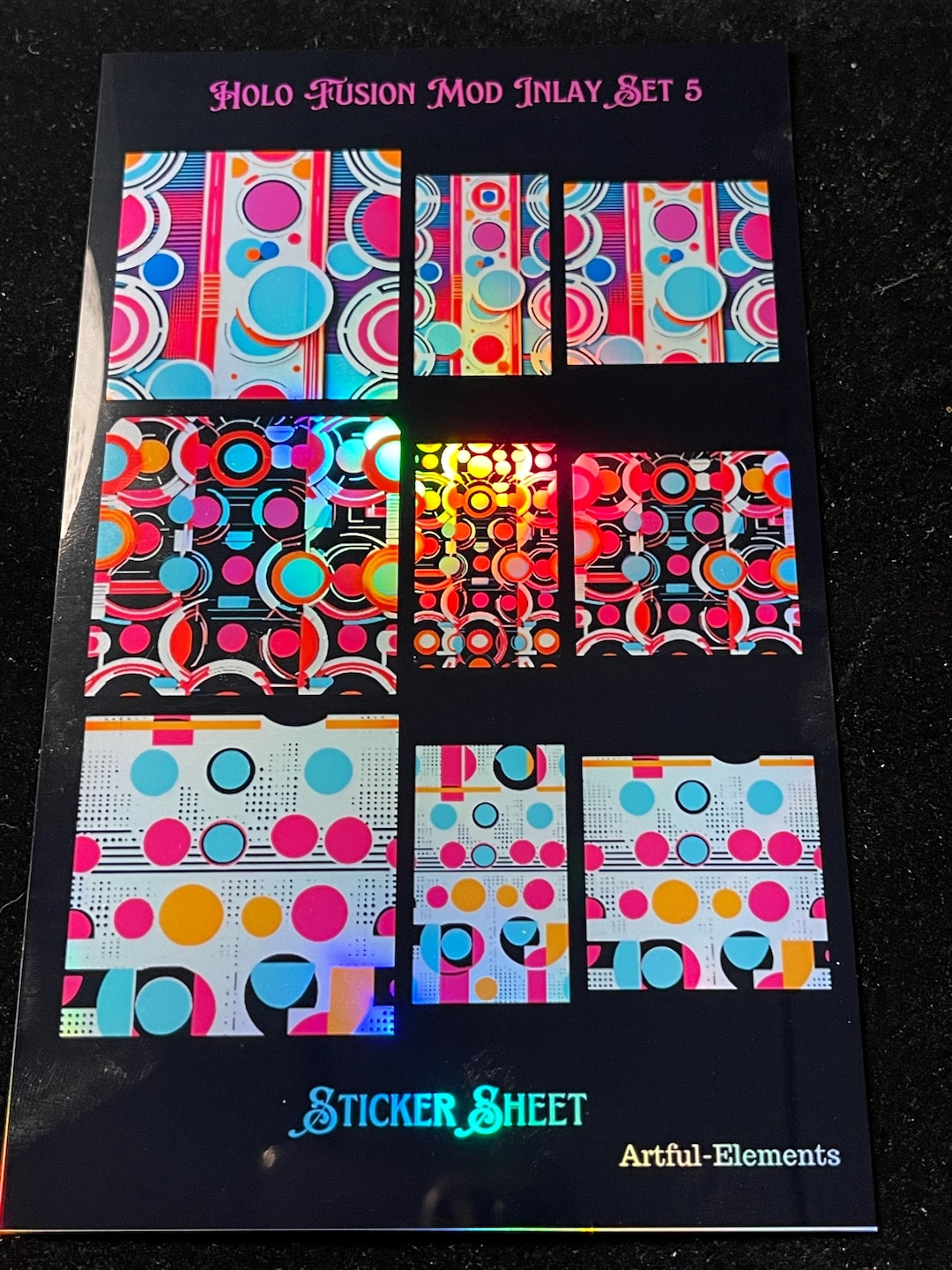 Holo Fusion Sticker, Adhesive Inlay, Holographic Stickers, for Gourd ...