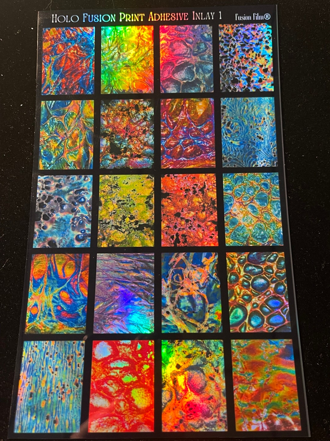 Holo Fusion Sticker #1 , Adhesive Inlay, Holographic Stickers, for ...