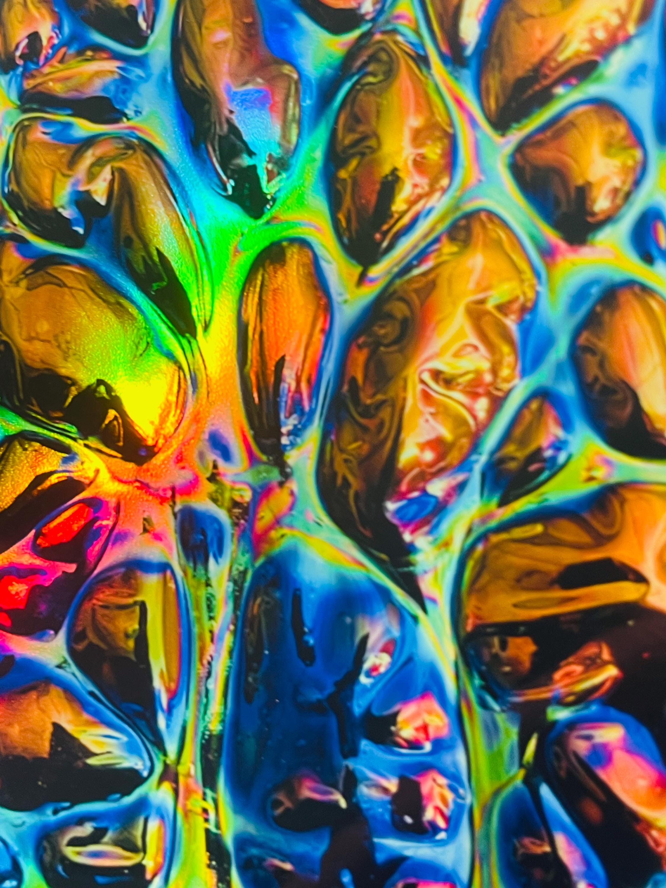 Holo Fusion Sticker, Adhesive Inlay, Holographic Stickers, for Gourd ...