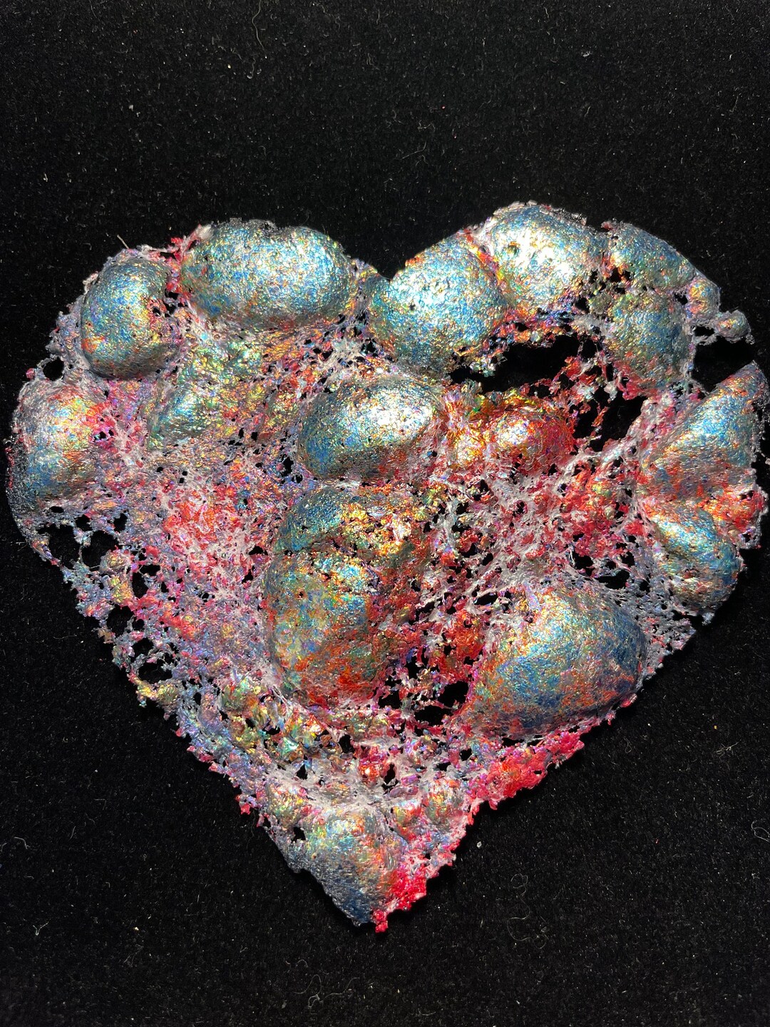 Fusion Film Heart, Iridescent Heart,custom Hearts, Valentine Heart ...