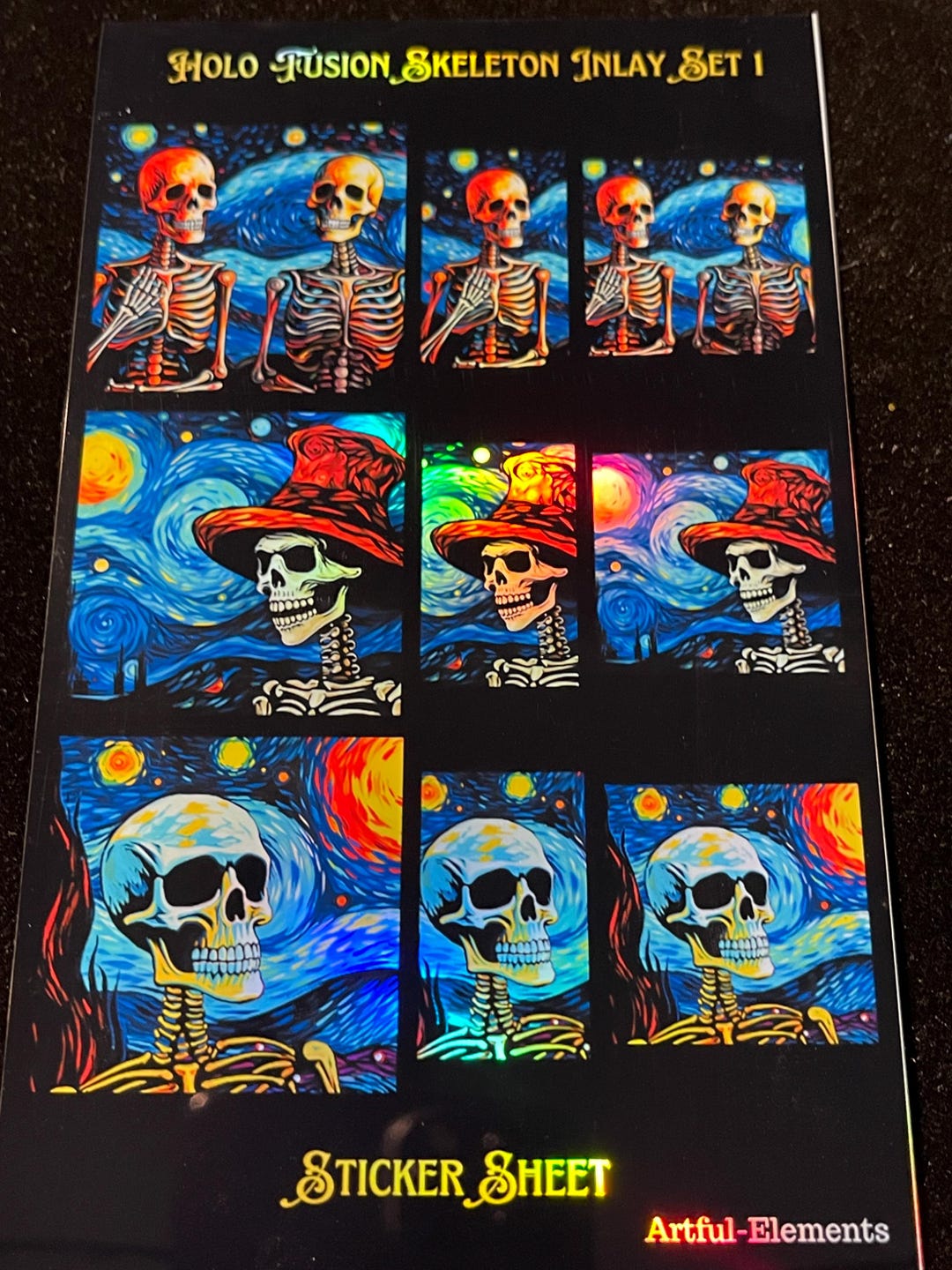 Holo Fusion Sticker, Adhesive Inlay, Holographic Stickers, for Gourd ...