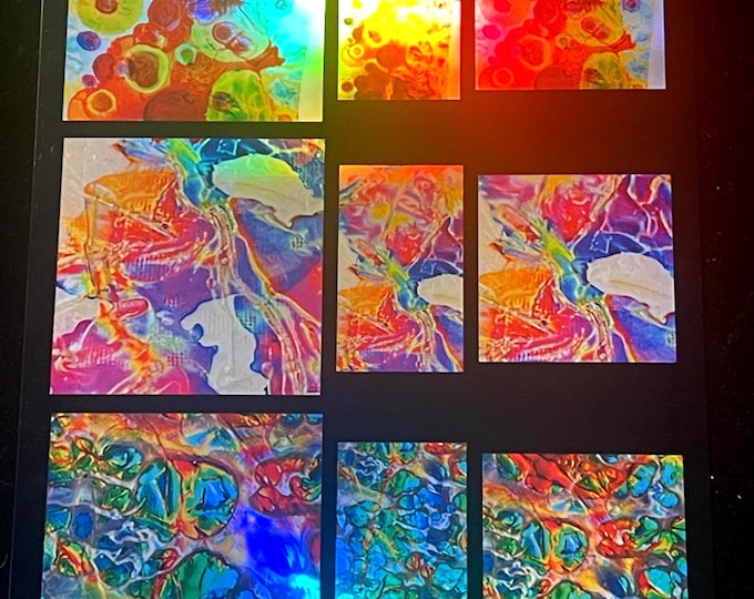 Holo Fusion Sticker, Adhesive Inlay, Holographic Stickers, for Gourd ...