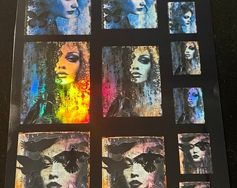 Holo Fusion Sticker, Adhesive Inlay, Holographic Stickers, for Gourd ...