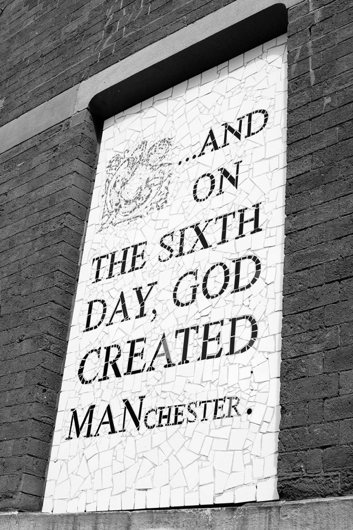 Sixth Day God Created Manchester / MCR / Mancunian / Slogan / Mancunian ...