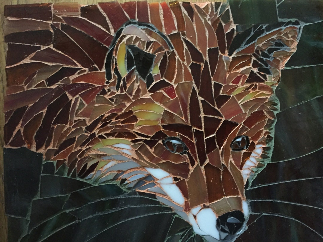 Red Fox Stained Glass Mosaic - Etsy Canada