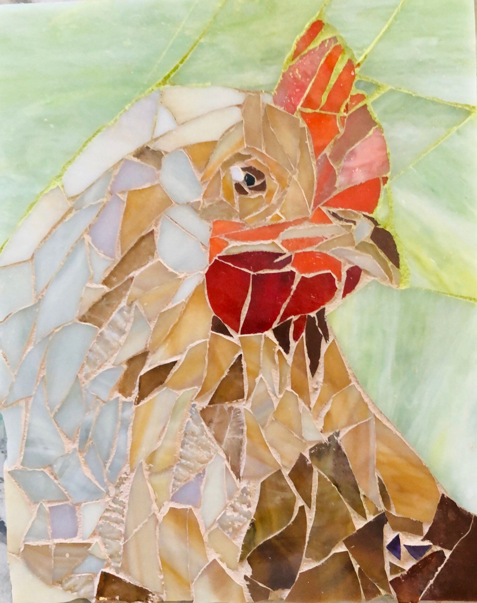 Penelope the Stained Glass Hen - Etsy