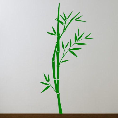 Bamboo Wall Decal Home Decor Mural-asian Bamboo Decals - Etsy