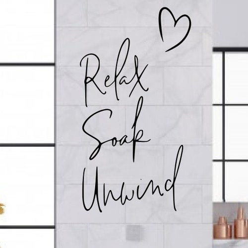 Relax Quote Matt Vinyl Wall Art Sticker Decal Mural. - Etsy