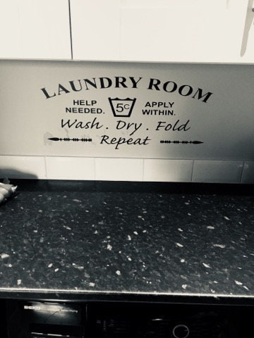 Laundry Room Quote Wall Art Decal Sticker Q72 - Etsy UK