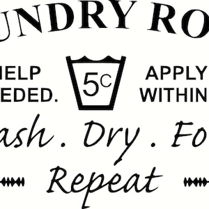 Laundry Room Quote Wall Art Decal Sticker Q72 - Etsy UK