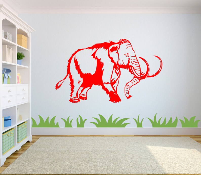 Woolly Mammoth Dinosaur Wall Art Decal Sticker Home Decor - Etsy
