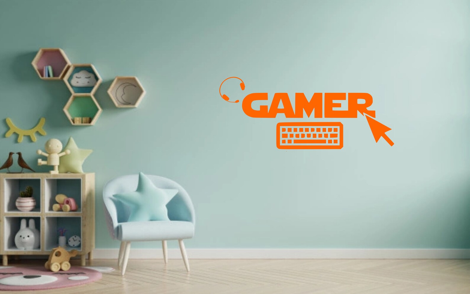 PC GAMER Style Wall Art Decal Sticker Mouse & Keyboard Home | Etsy