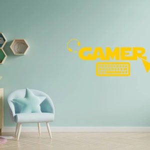 PC GAMER Style Wall Art Decal Sticker Mouse & Keyboard Home Decor ...