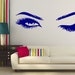 Beautiful Winking Eyes & Brows Wall Art Decal Sticker Home Decor Vinyl ...
