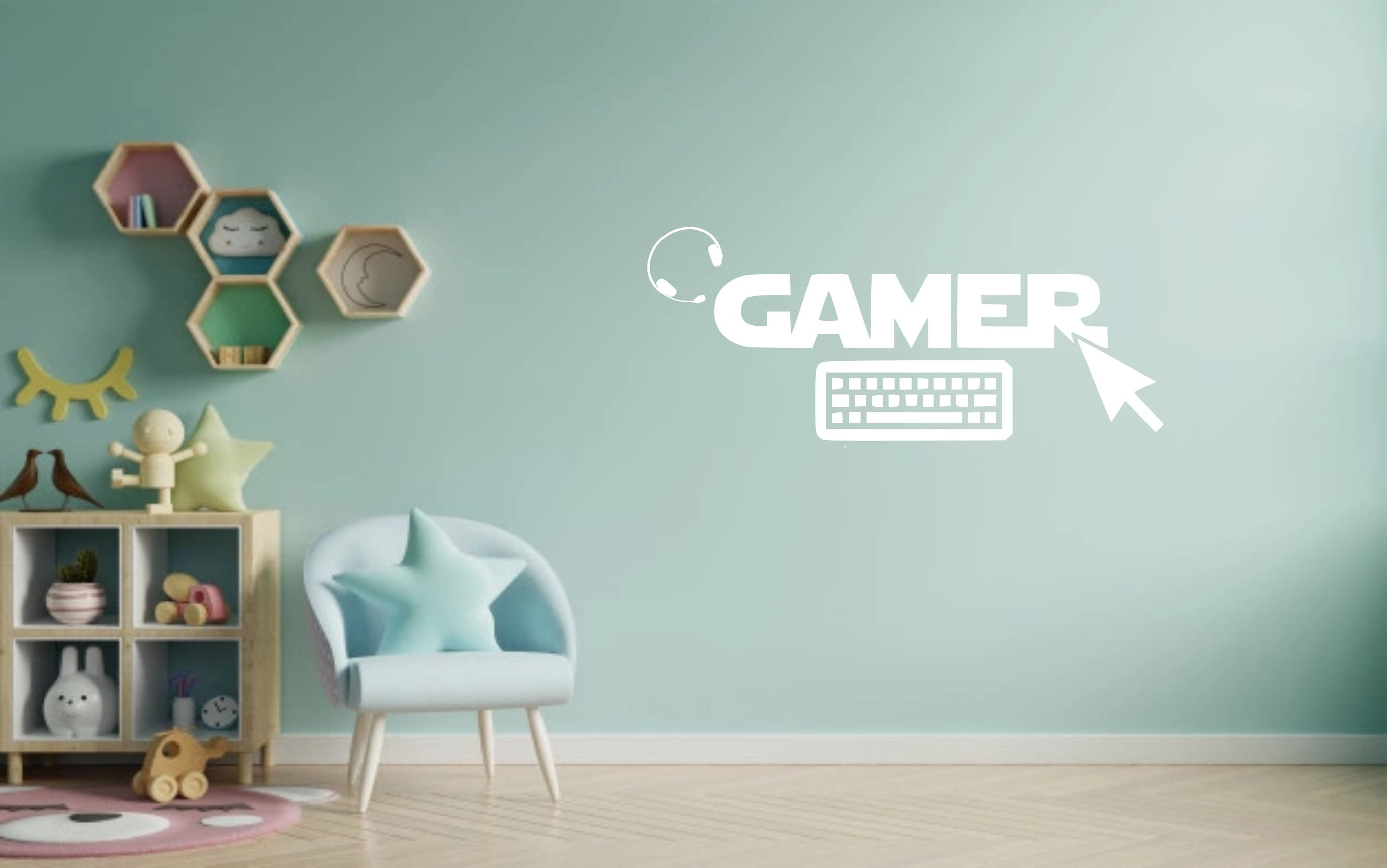 PC GAMER Style Wall Art Decal Sticker Mouse & Keyboard Home | Etsy