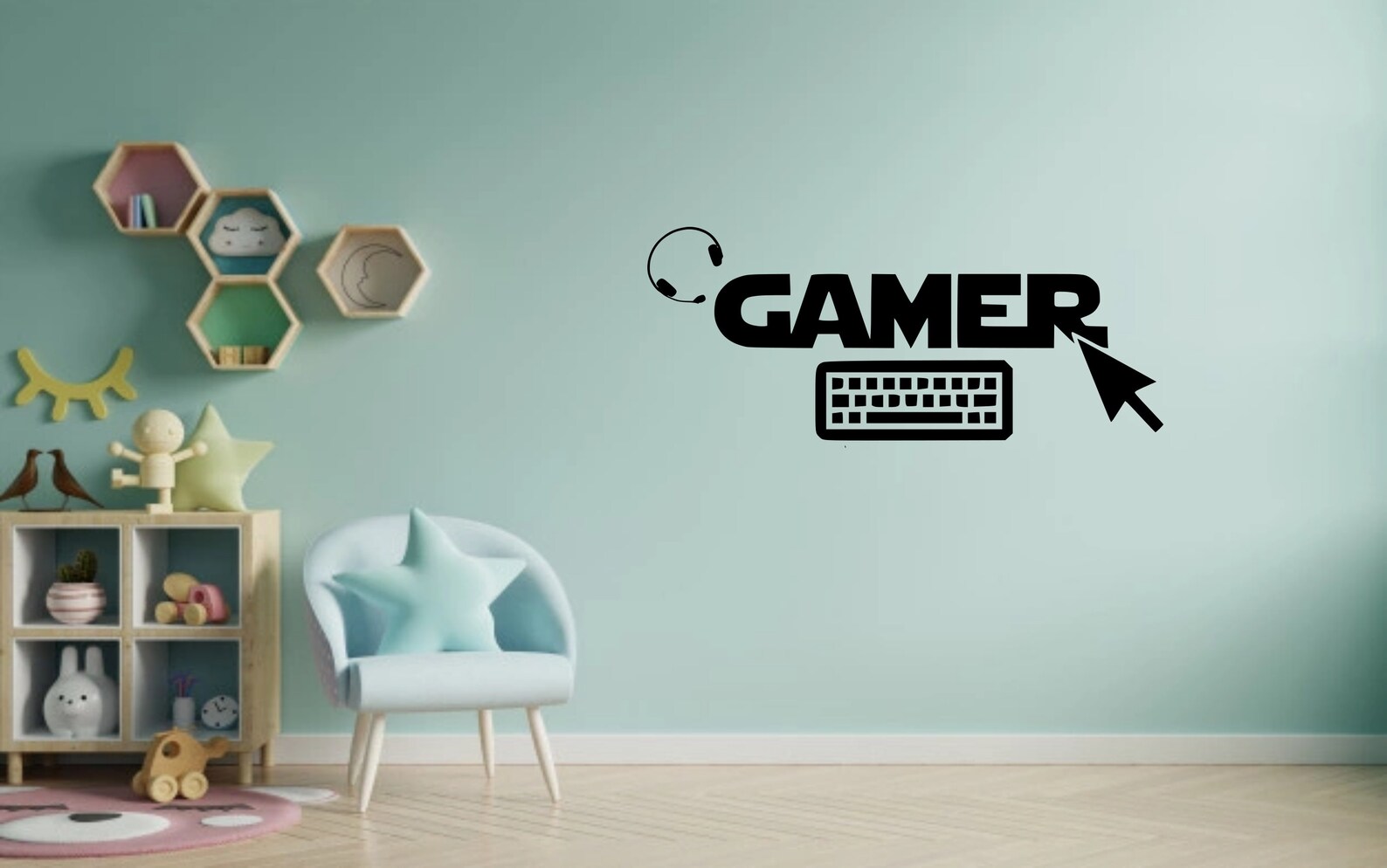 PC GAMER Style Wall Art Decal Sticker Mouse & Keyboard Home | Etsy