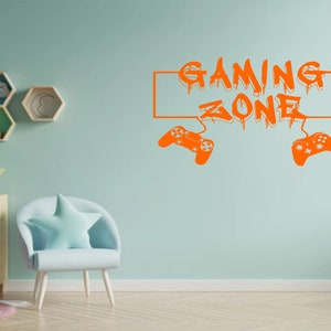 Gaming Zone Wall Art Decal Sticker Home Decor Gamer Transfer O119 - Etsy