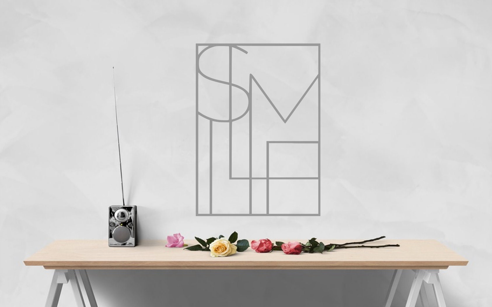 Smile Quote Wall Art Decal Sticker Home Decor Art Transfer | Etsy