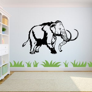 Woolly Mammoth Dinosaur Wall Art Decal Sticker Home Decor Transfer DI5 ...
