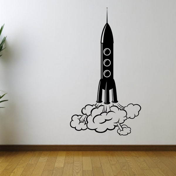 Rocket Wall Decal - Etsy UK