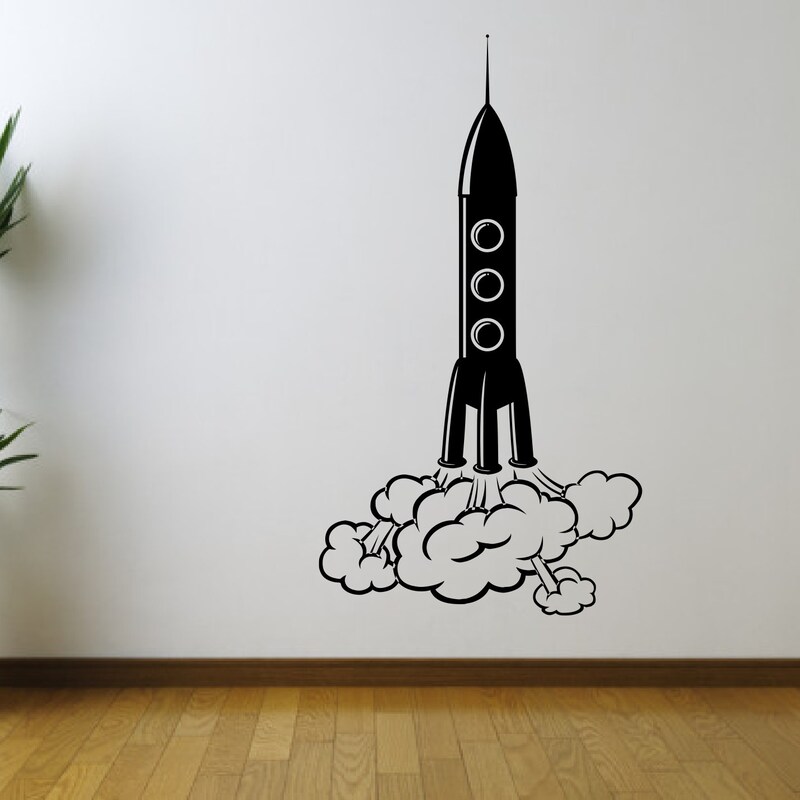 Rocket Ship Art - Etsy UK