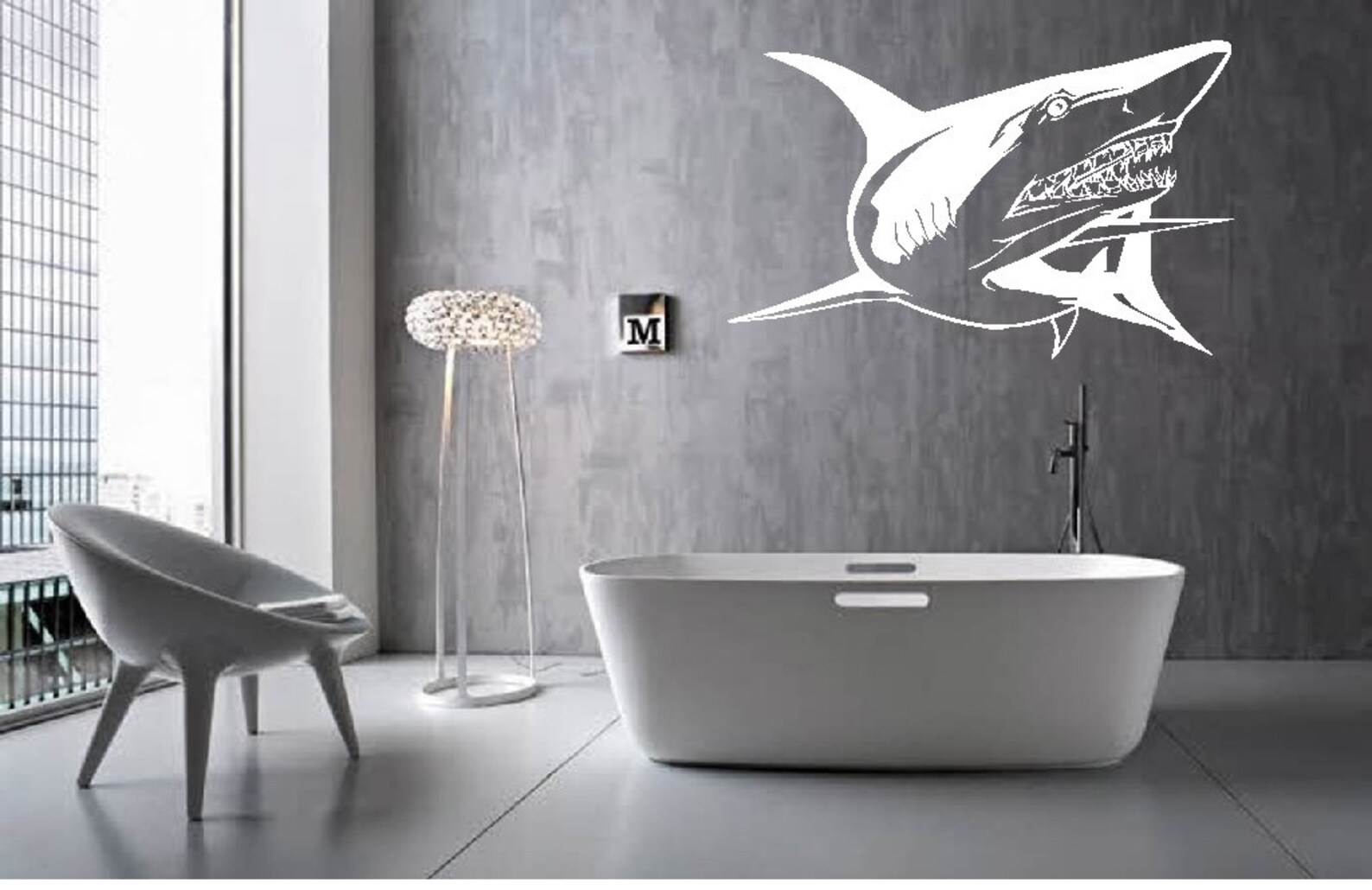 Shark Wall Art Decal Sticker Sealife Home Decor A18 - Etsy UK