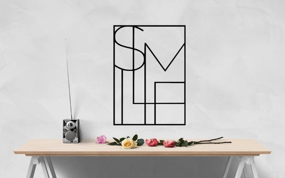 Smile Quote Wall Art Decal Sticker Home Decor Art Transfer | Etsy