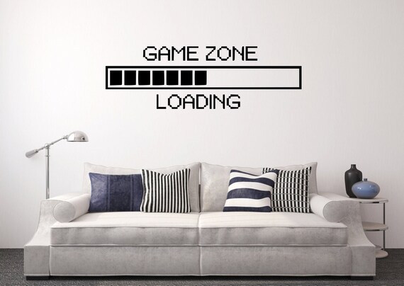 Game Zone Loading Bar Wall Art Decal Home Decor O57 | Etsy