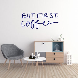 But First Coffee Wall Art Decal Sticker Quote Q84 - Etsy UK