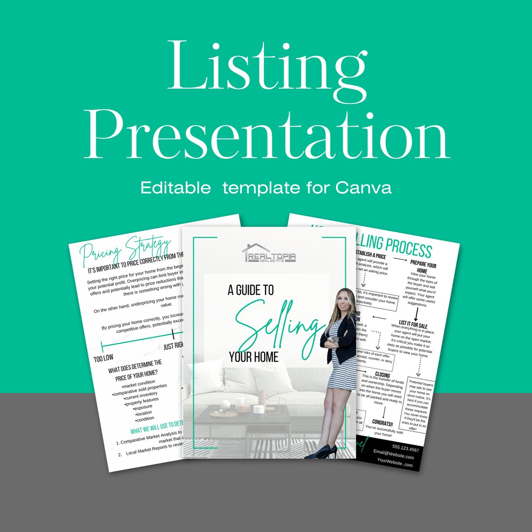 Real Estate Listing Presentation | Listing Packet | Pre-listing Guide ...