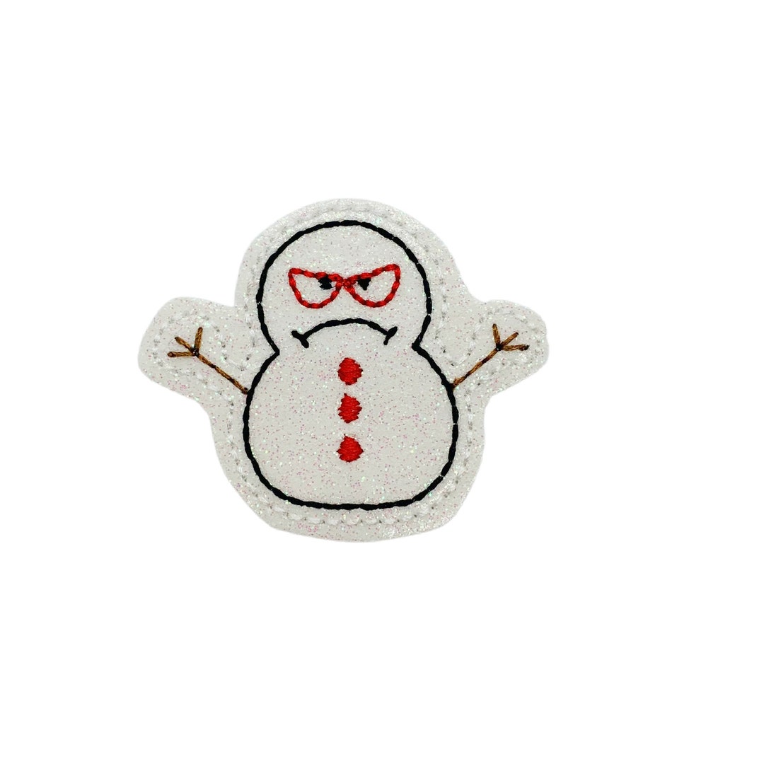 Grumpy Snowman Feltie, Angry Snowman Feltie, Winter Feltie, Funny ...