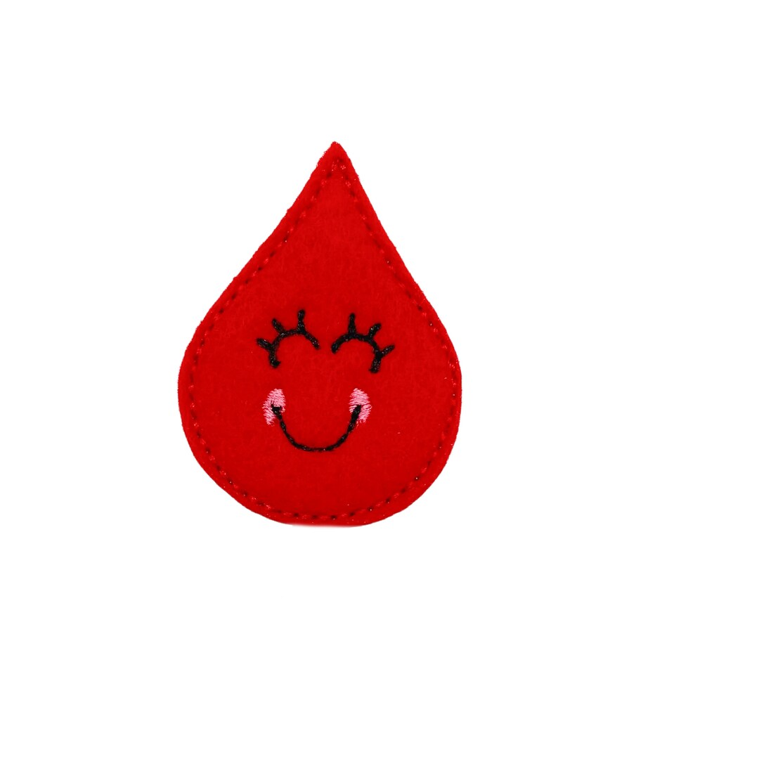 Blood Drop Feltie, Blood Drop Felt, Blood Feltie, Blood Felt ...