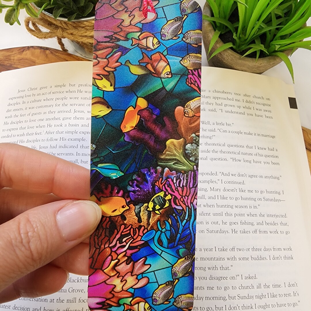 Tropical Fish Flexible Acrylic Bookmark With Tassel Book Lover Gift for ...