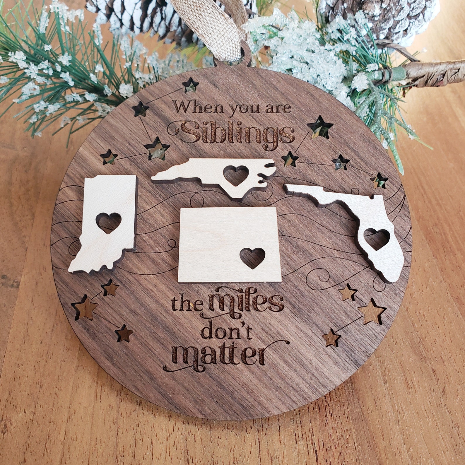 Personalized Family Christmas Ornaments / Togetherness - Etsy