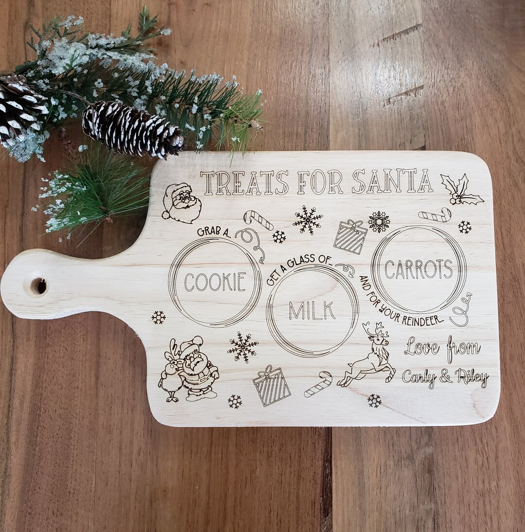 Personalized Dear Santa Tray for Christmas Eve / Milk and Cookies - Etsy