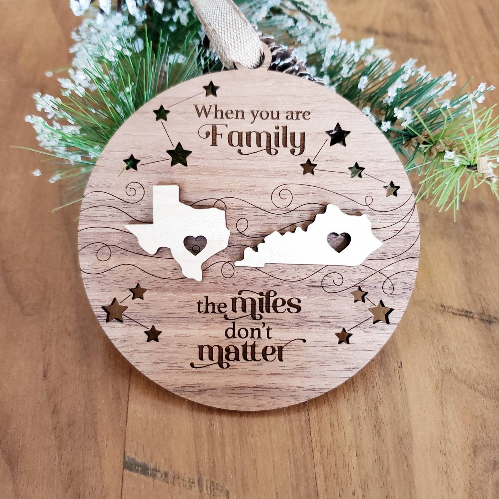 Personalized Family Christmas Ornaments / Togetherness - Etsy