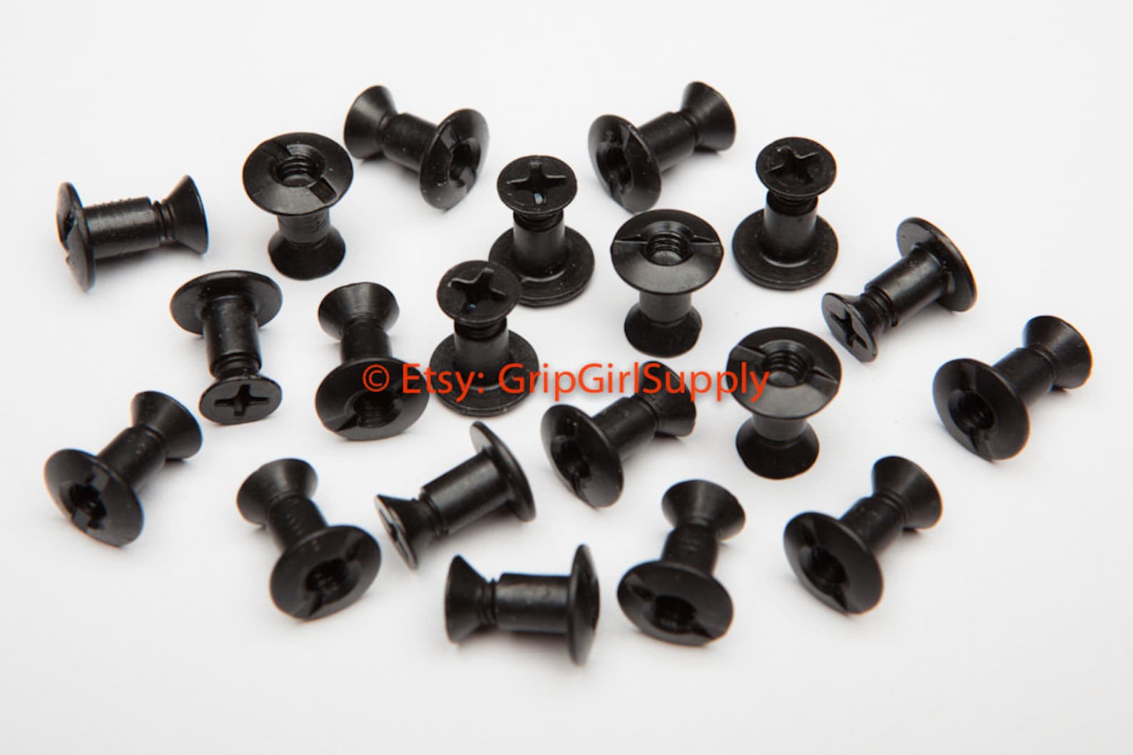 Set of 10x BLACK Phillips Flat Head Chicago Screws/slotted Posts Custom ...