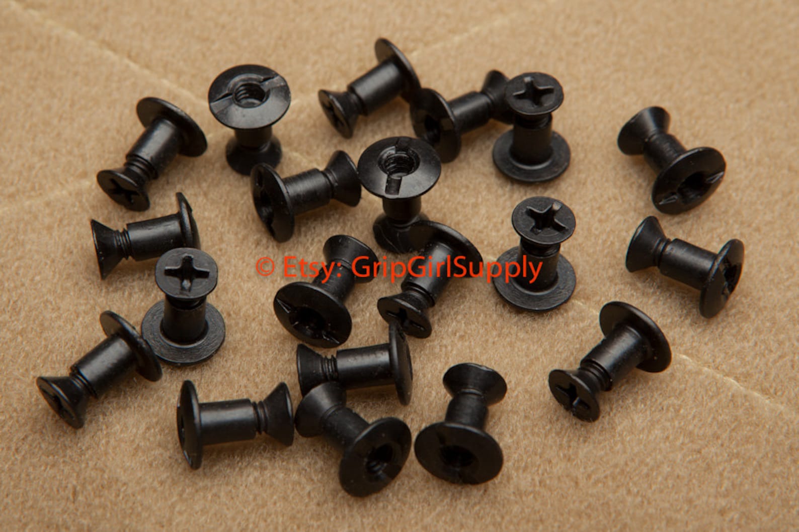 Set of 10x BLACK Phillips Flat Head Chicago Screws/slotted Posts Custom ...
